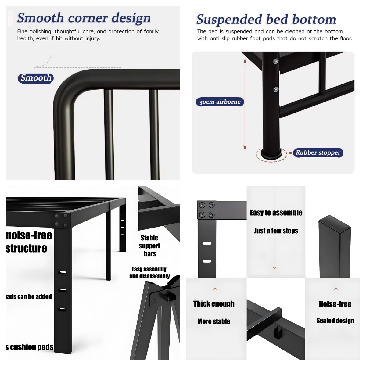 𝐁𝐌𝐙𝐀𝐑 𝙄𝙣 𝙎𝙩𝙤𝙘𝙠 5/6/3FT Minimalist Metal Bed Frame Katil Besi - Queen ...
