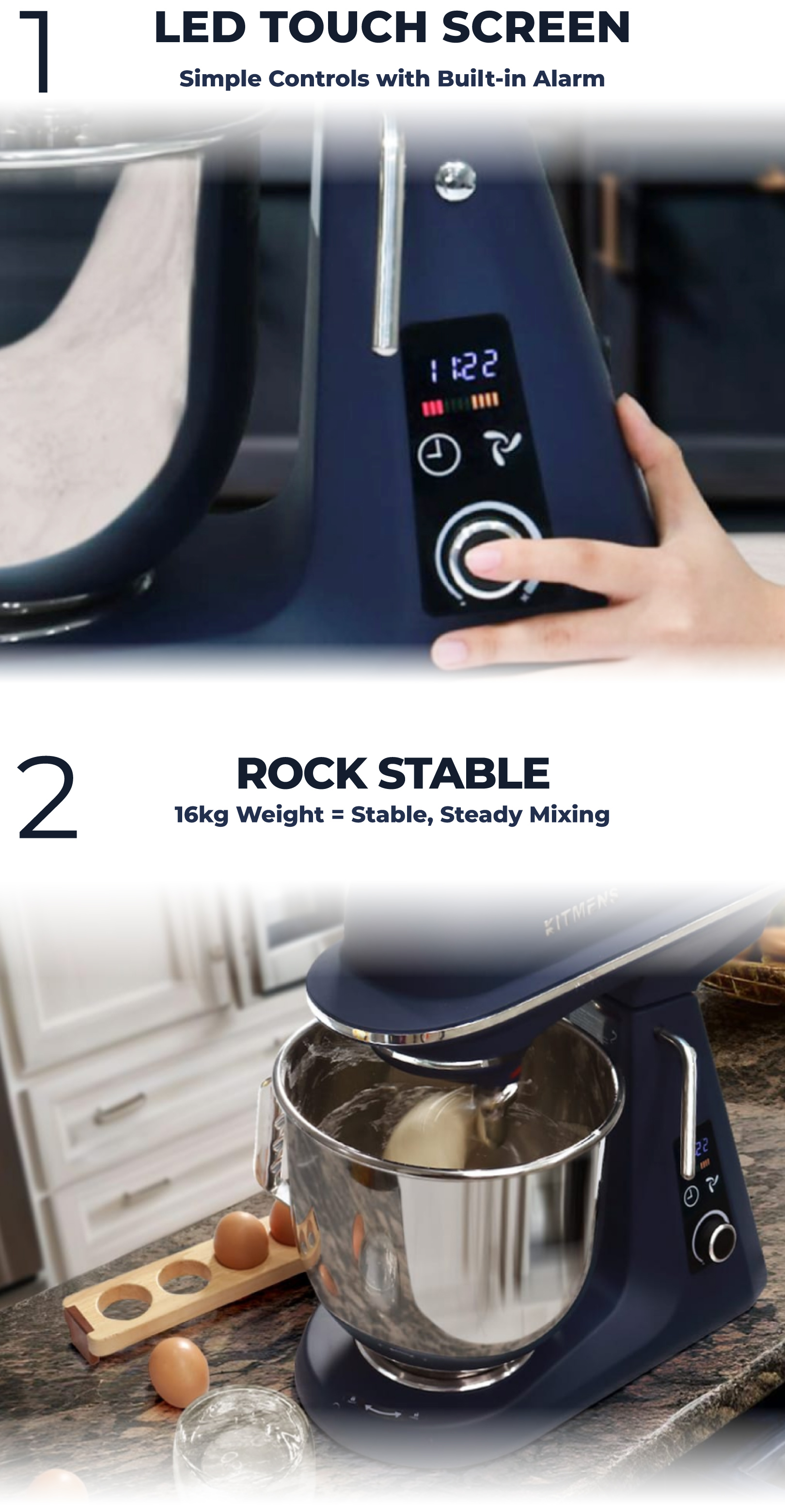 KITMENS KM-B7 Stand Mixer Dough Mixer Heavy Duty Mixer 7L Mixer Cake ...
