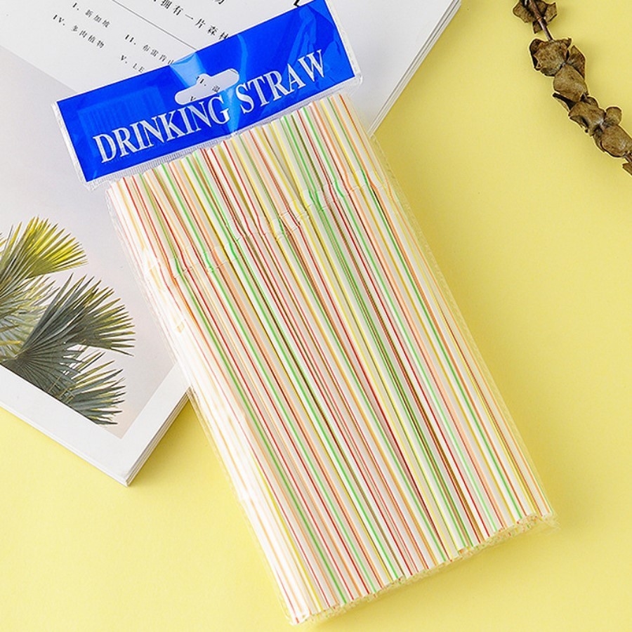 Disposable colored art straws, bendable single independent packaging ...