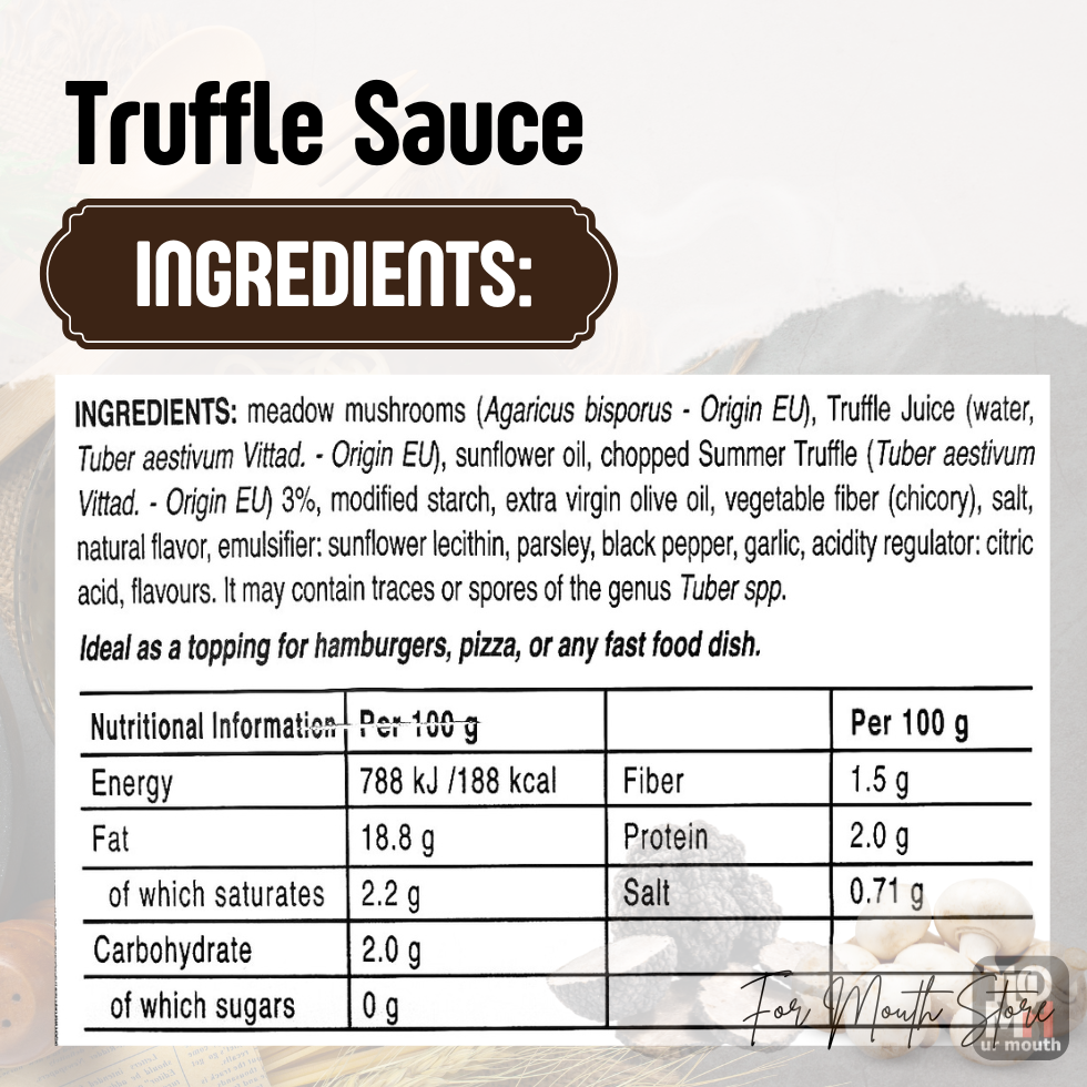 Top Truffle Meadow Mushroom Sauce Sos Truffle Paste Black Truffle Sauce ...