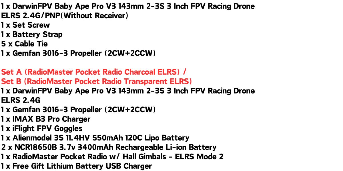 DarwinFPV Baby Ape Pro V3 V2 FPV Drone RTF Ready To Fly 3 Inch 2-3S ...