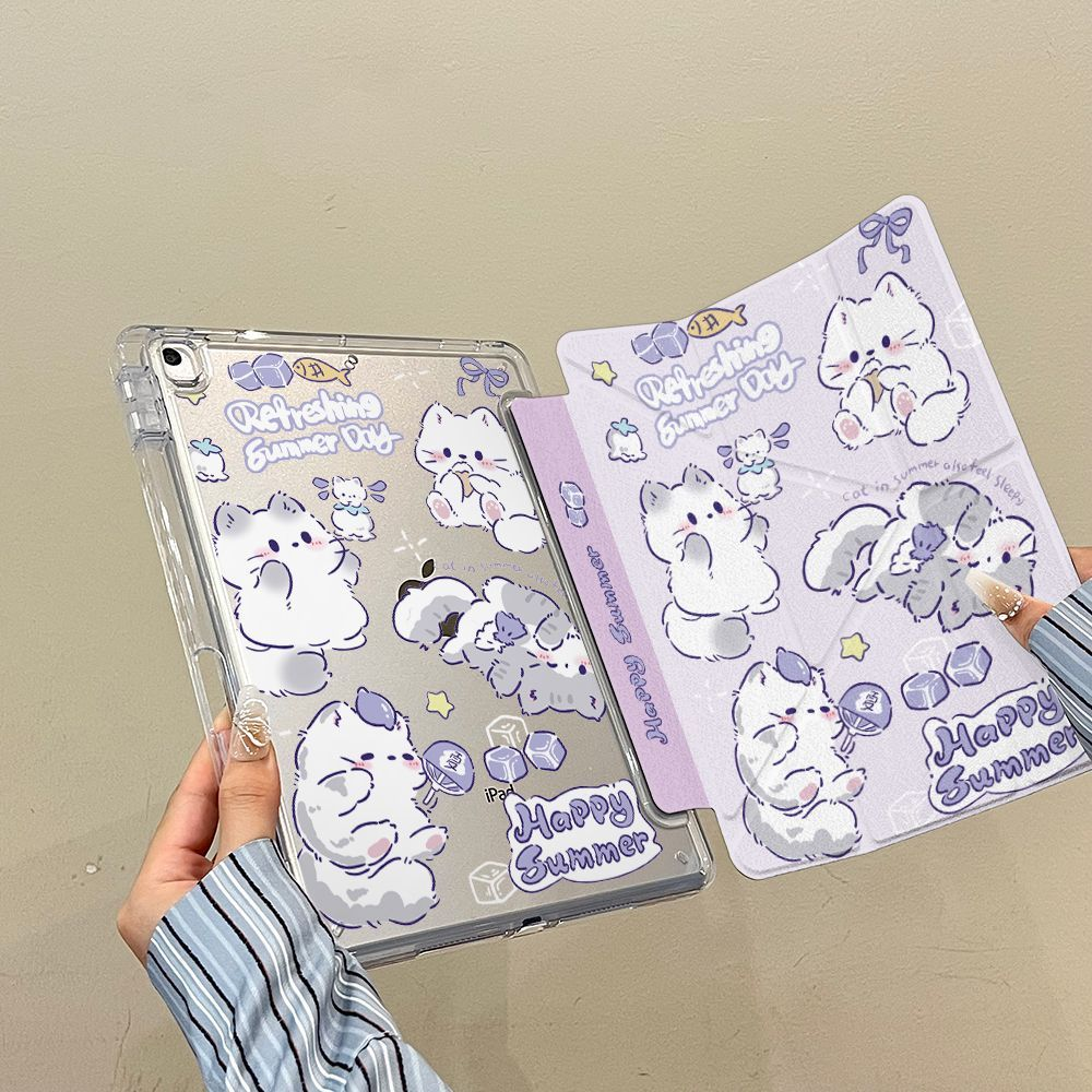 Transparent Acrylic Y-Folding Case for iPad Air 6 Pro 11 2024 Air 5 4 ...