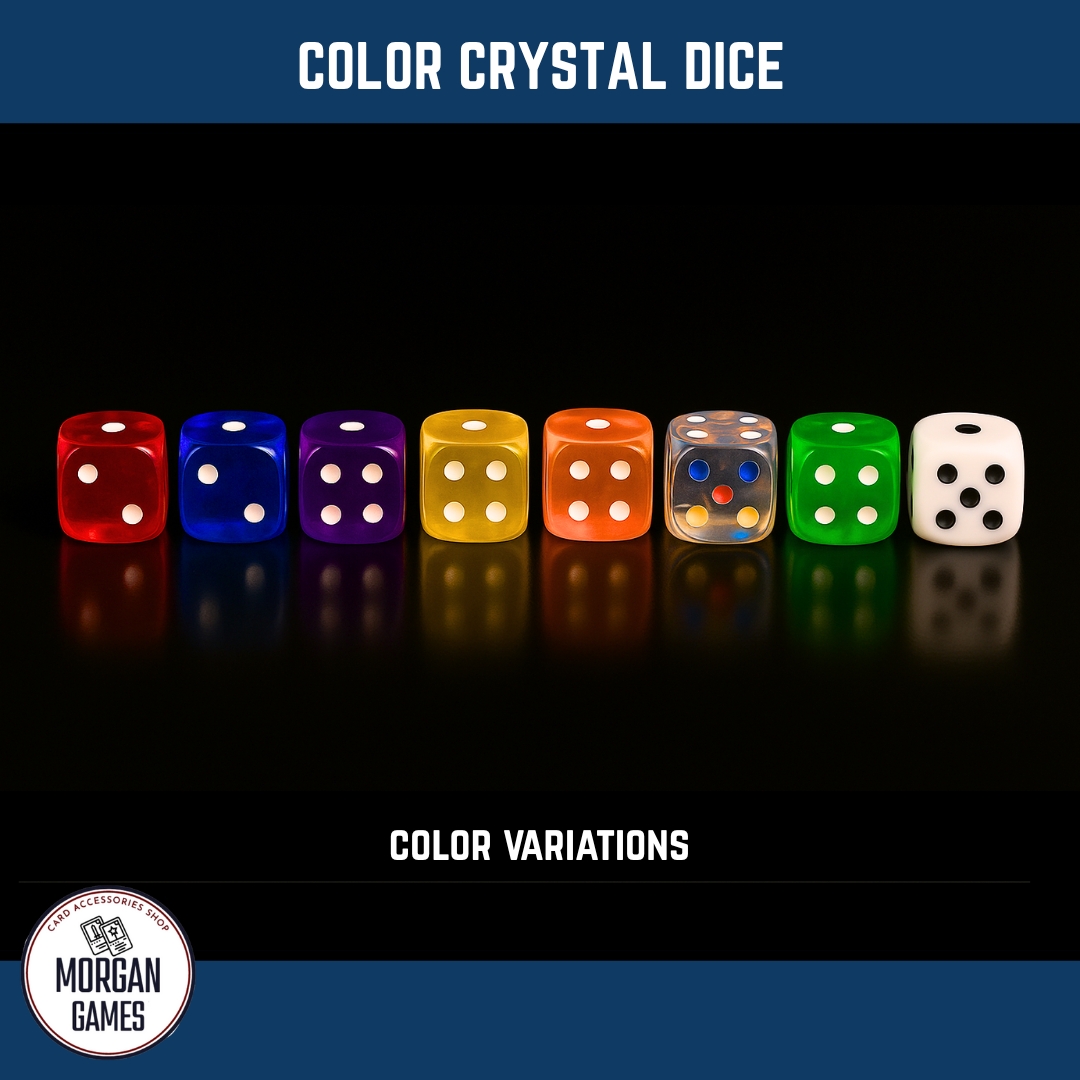 【Morgan Games】[Ready Stock] 10 Pieces Crystal Color Dice for TCG Card ...