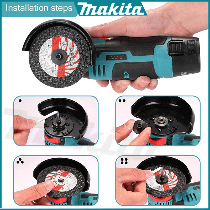 Makita Cordless Angle Grinder Rechargeable Grinding Machine Power Tool ...
