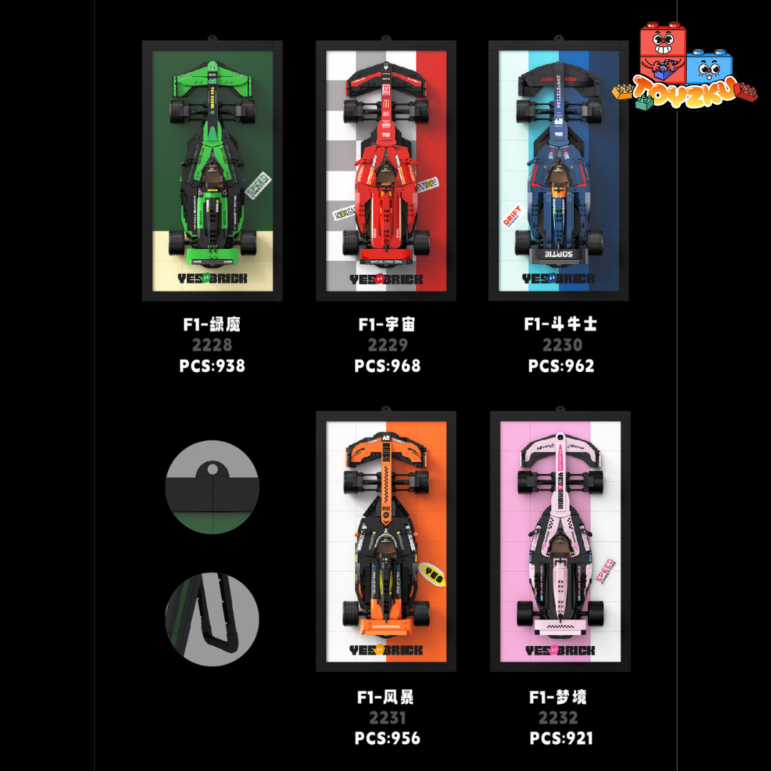 Yes Brick F1 Sport Car Building Blocks With Frame Blok Binaan Kereta ...