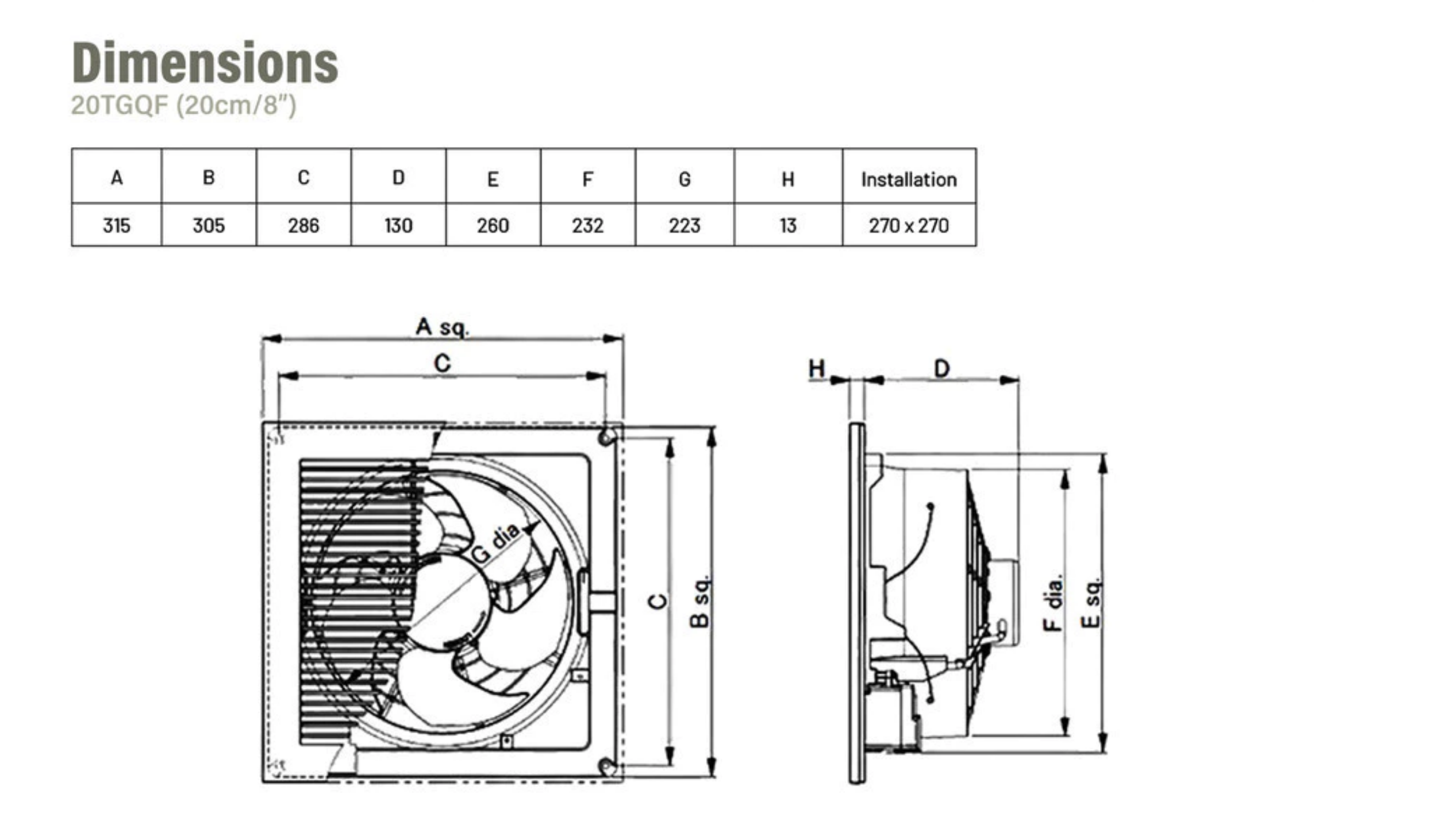 KDK CEILING MOUNT EXHAUST FAN 15TGQZ 20TGQF 25TGQ7 VENTILATING FAN ...