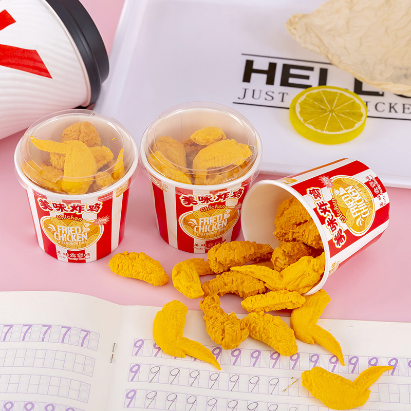 Simulation Food Eraser Family Bucket Fried Chicken Burger Eraser ...
