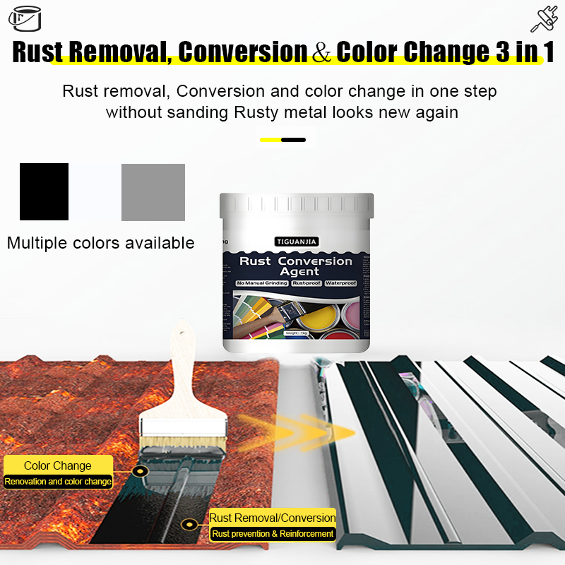 [3seconds rust removal] anti rust paint for metal 1000ml water based ...