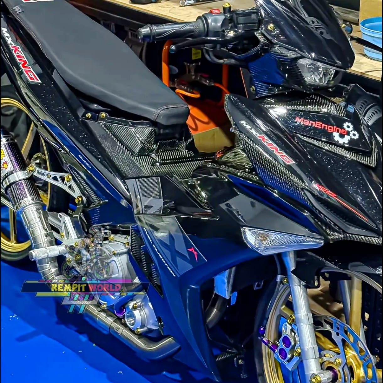 COVERSET YAMAHA Y15ZR V1 V2 MX-KING HITAM KILAT 100%ORIGINAL RAPIDO ...