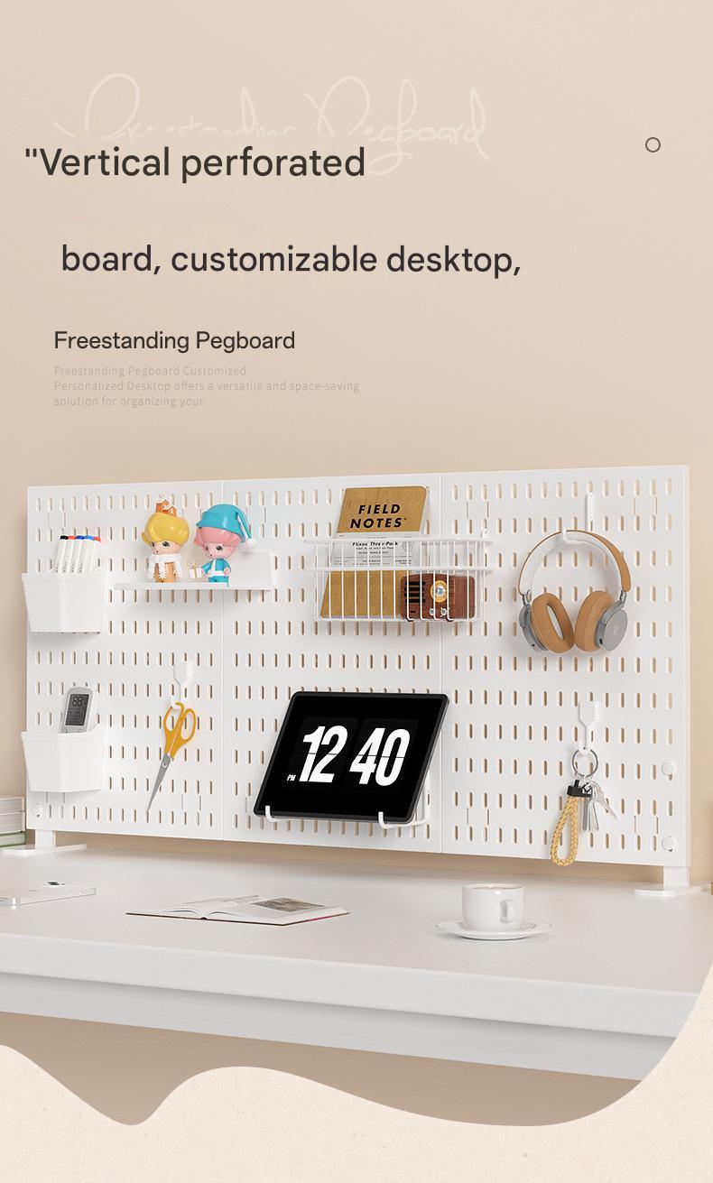 IKI New Pegboard DIY Desktop Organizer Office & Home Display Wall Rack ...