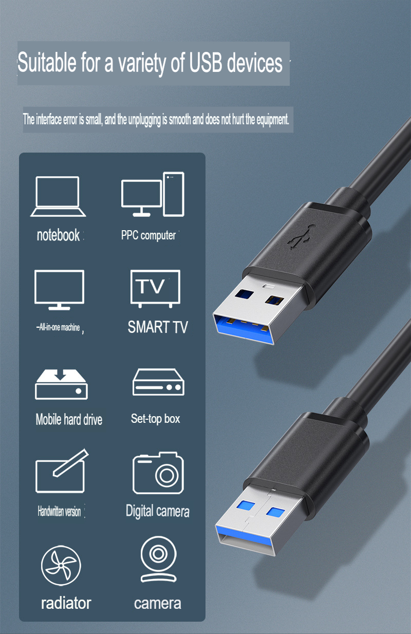 USB Cable Extension Extender Pemanjangan Kabel USB A Kabel Male-Female ...