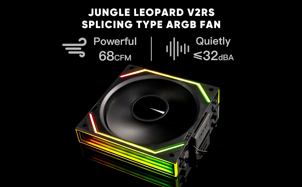 Jungle Leopard Interstellar V2 RS ARGB 3Pin PWM 12cm Fan / Splicing ...