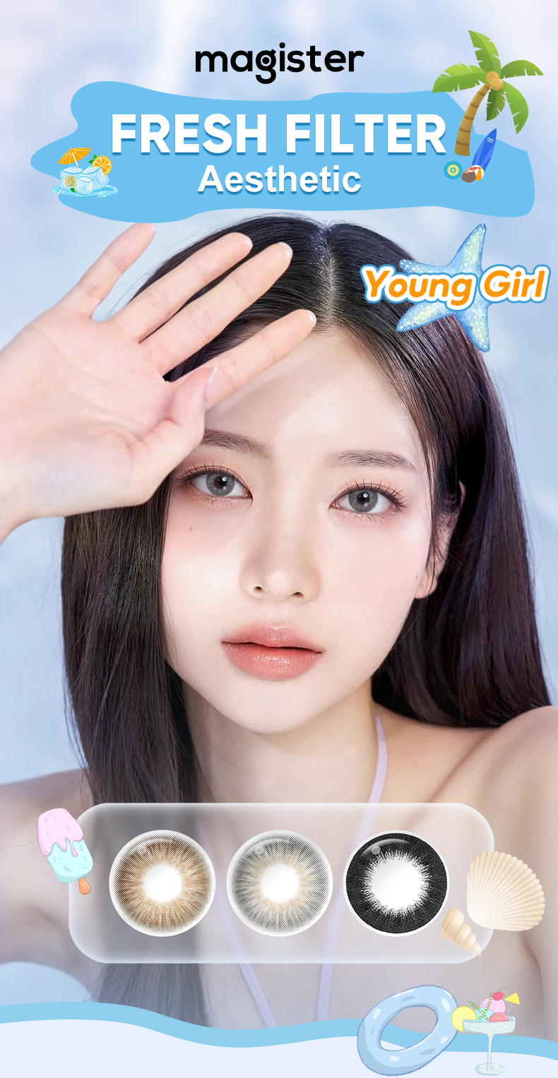 [0.00~-6.00]Magister Contact Lens Power OMG Series 14.0mm OMG Brown ...