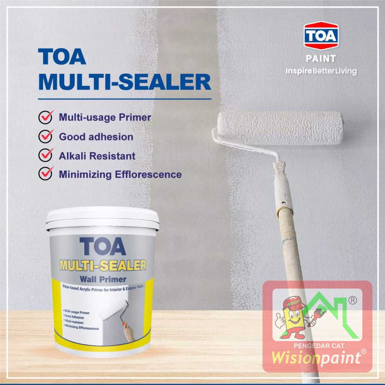 18L TOA Multi Sealer Wall Primer / Acrylic Water-based Wall Wealer / Wall Sealer Primer -18L ...