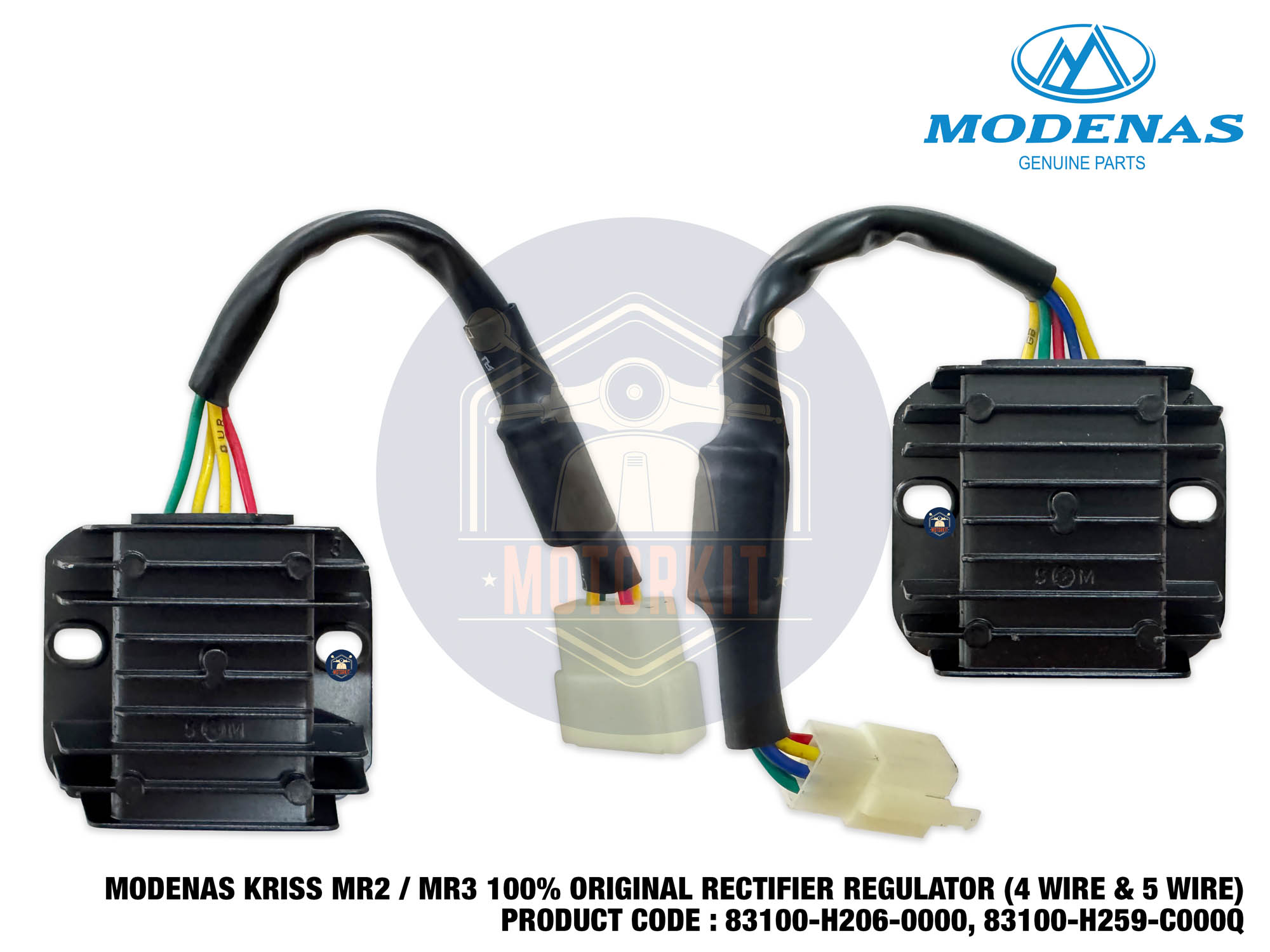 MODENAS KRISS MR2 MR3 100% ORIGINAL RECTIFIER REGULATOR 4 5 WIRE 83100 ...