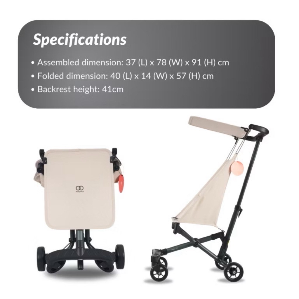 Koopers Aero Super Lightweight Stroller | Stroller Paling Ringan 2.8kg ...