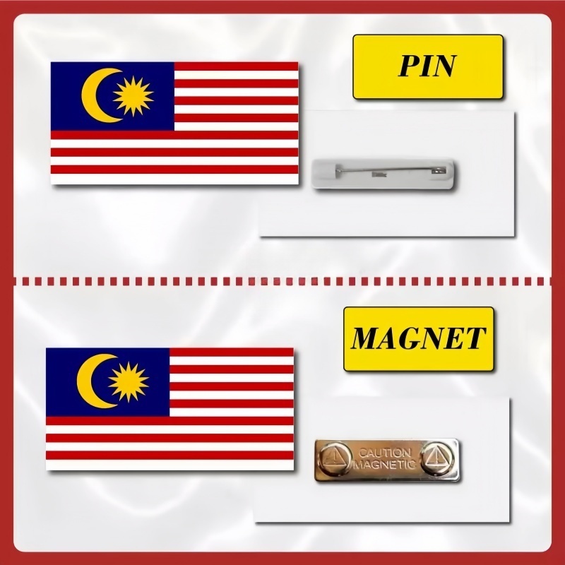 Lencana Pin Malaysia Jalur Gemilang (Pin/Magnet) - Saiz 5x2.5cm ...