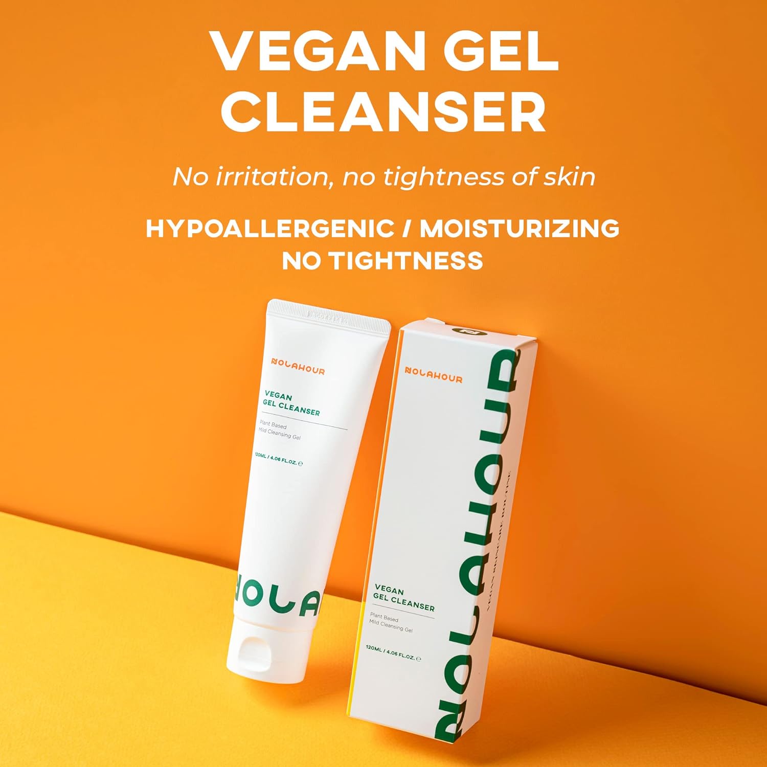 NOLAHOUR Vegan Gel Cleanser 120ml, mild gentle cleansing for acne prone ...