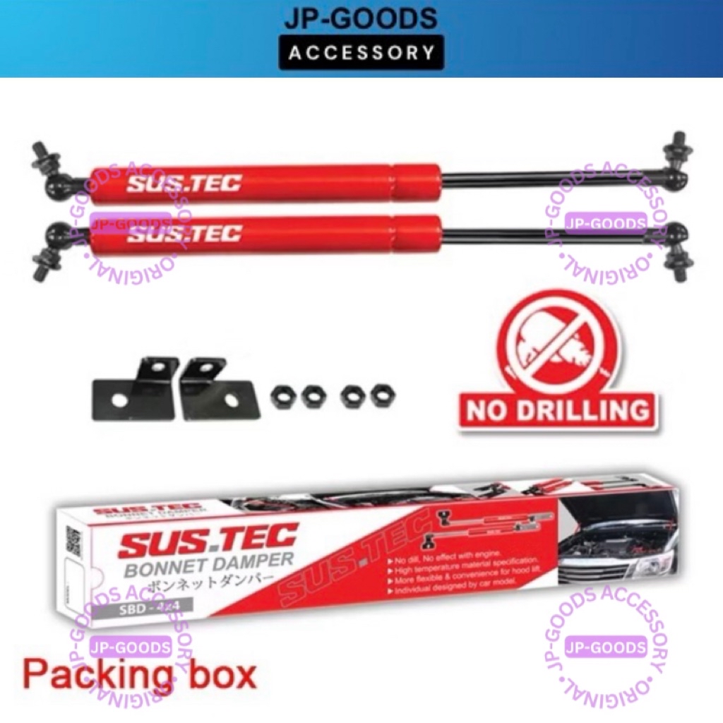 Toyota Fortuner 2005 - 2016 Sustec Front Hood Damper 2PCS Bonnet Lifter ...