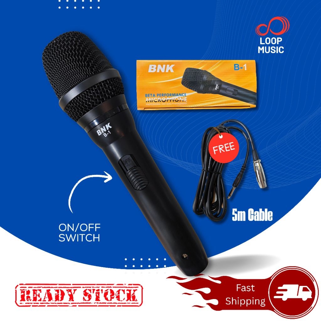 BNK B-1 Professional Performance Dynamic Microphone (Singing, Speaking ...
