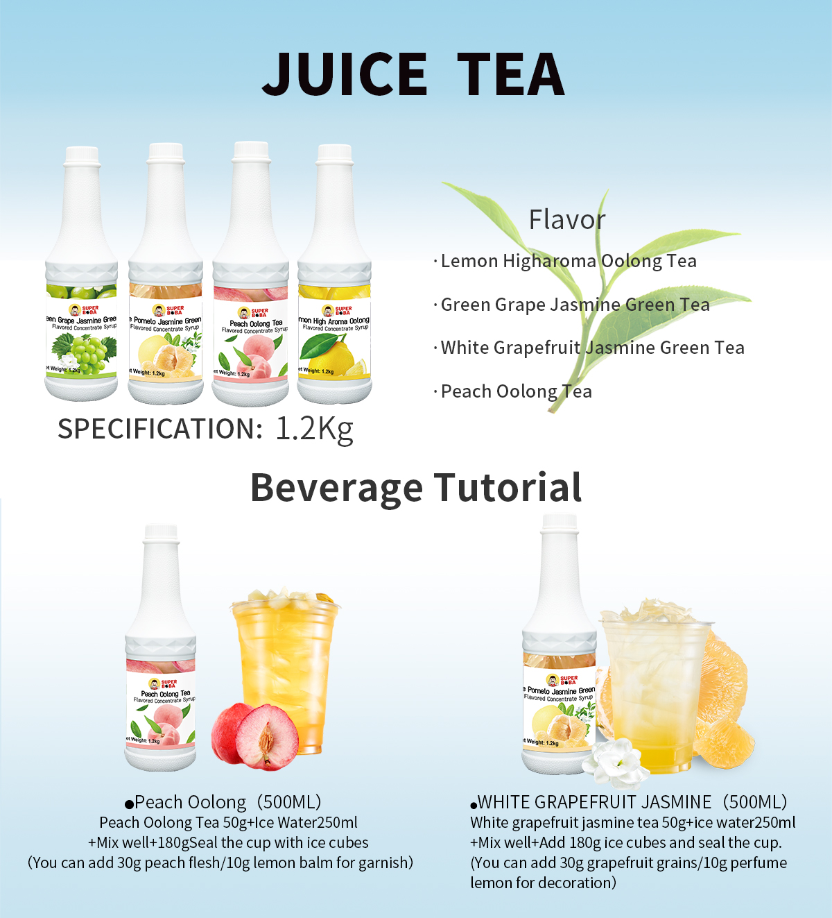 🔥HALAL Super Boba Concentrate Fruit Tea 1.2kg - New Series Concentrate ...