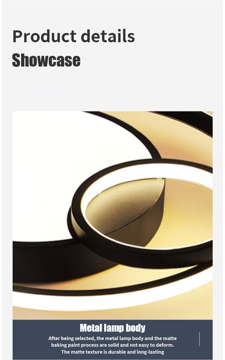 Led Ceiling Light Modern tri-color Ceiling Lampu, with dimming function ...