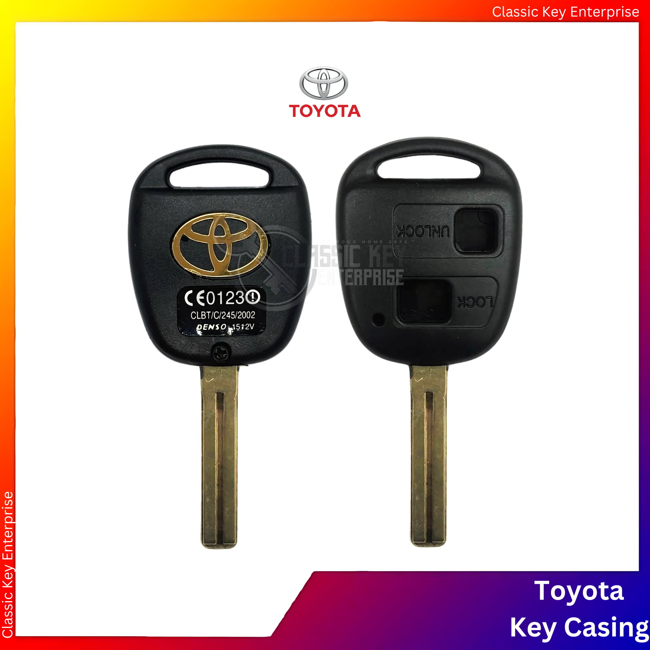 Toyota Standard Key Case Casing Replacement 2/3 Button (Toyota / Lexus ...