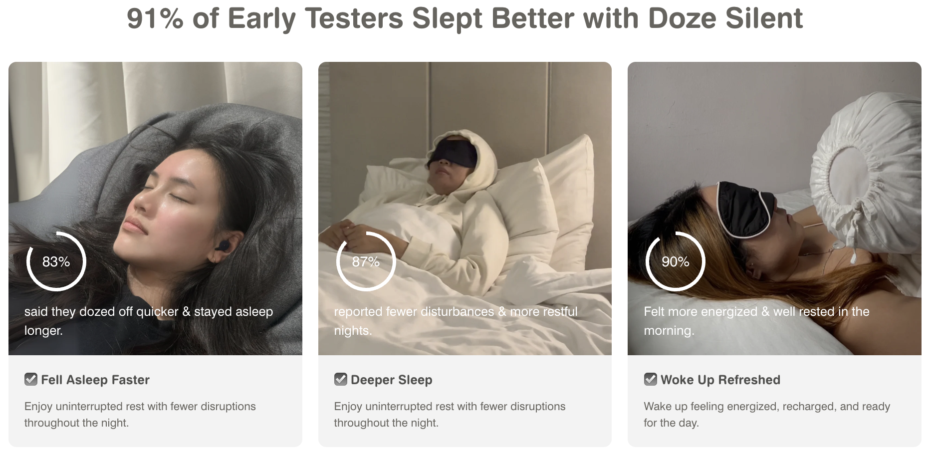 Doze Silent Sleep Earplugs – Blocks Noise 33dB Ultra-Soft Ear Plugs ...