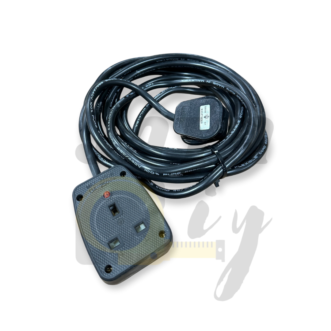 【HEAVY DUTY】 DUAL / 2 way TRS RUBBER 2/3/5/7/10 Meters Black Cable ...