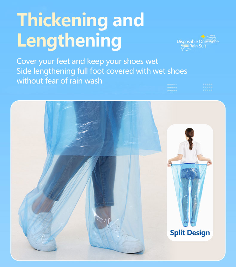 Disposable Rain Pants Thickened Pack Foot Drift Waterproof Split Set ...