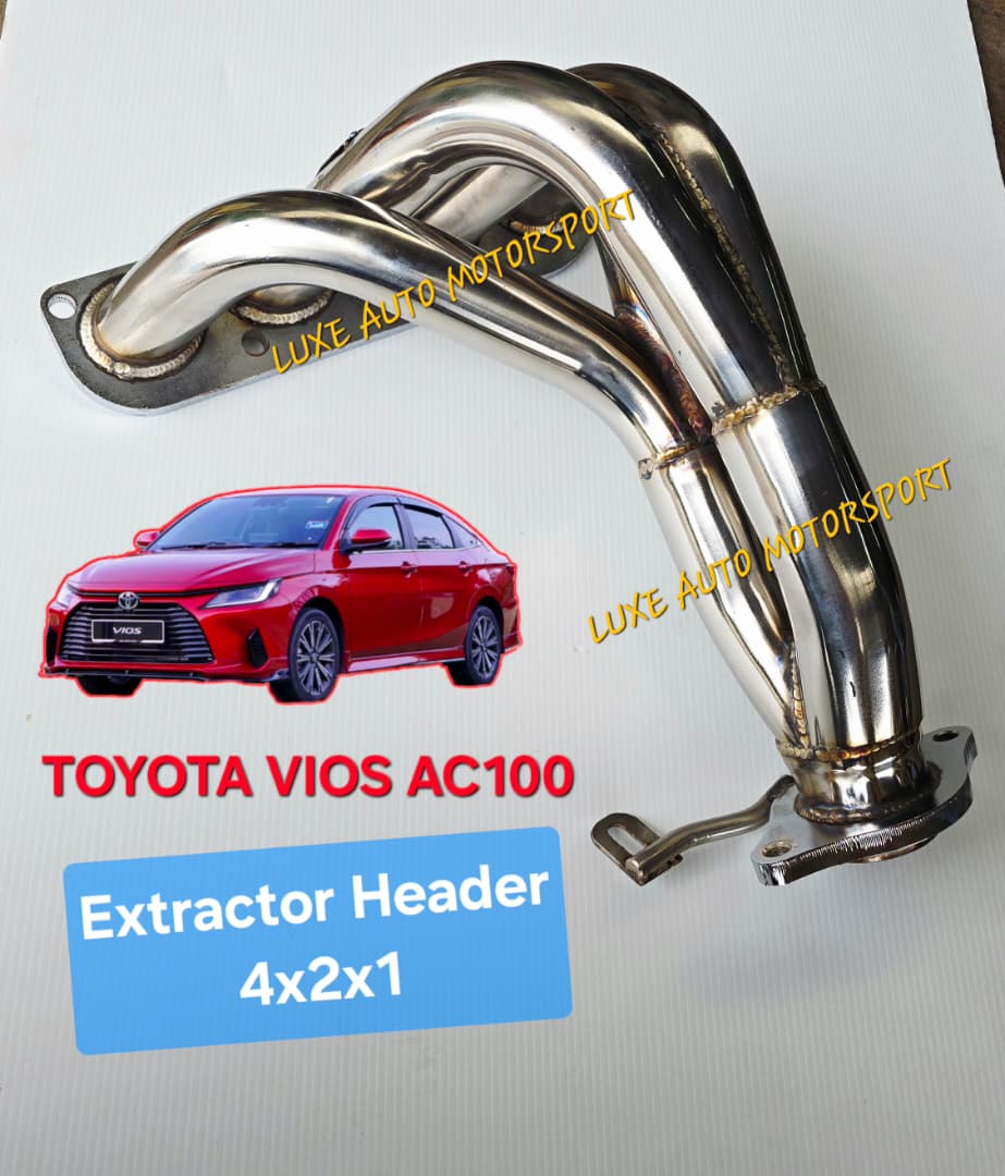 100% Toyota NEW Vios AC100 Extractor Downpipe Header Stainless Steel ...