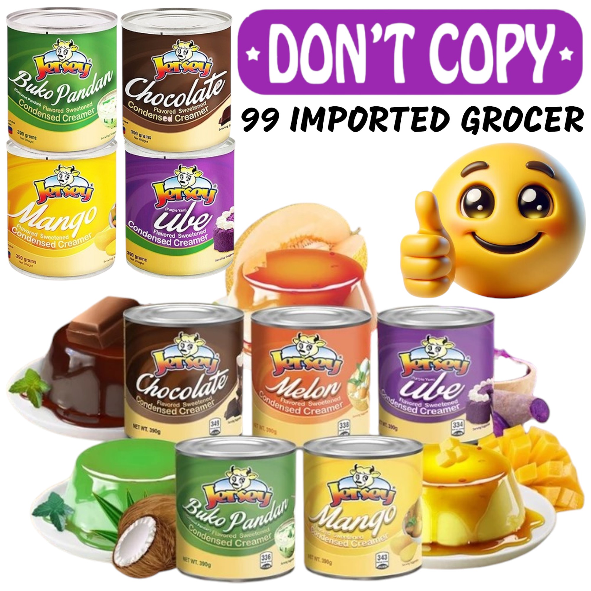 JERSEY Flavored Condensed Evaporated Sweetened Creamer Milk 390g ...