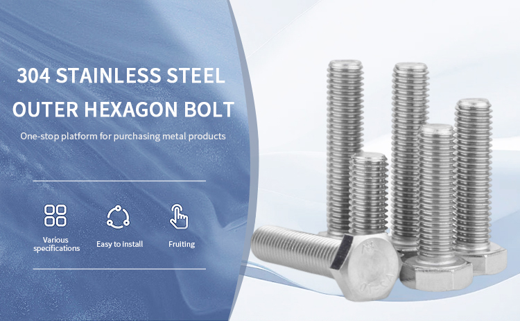 Hex Bolt M8 M10 304 Stainless Steel DIN 933 Screw Skru Spanner Wrench ...