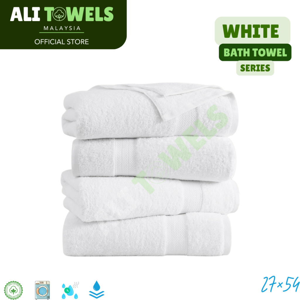 AT White Bath Towel Hotel QUALITY King / Tuala Putih Mandi Dewasa Adult ...