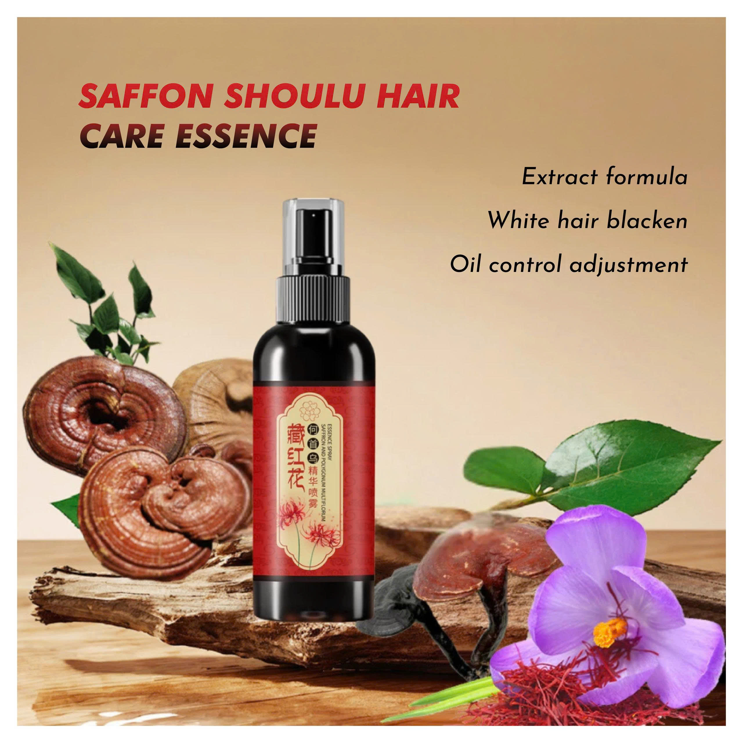 [Grey Hair No Longer Grows】Saffron Essence Spray from White to ...