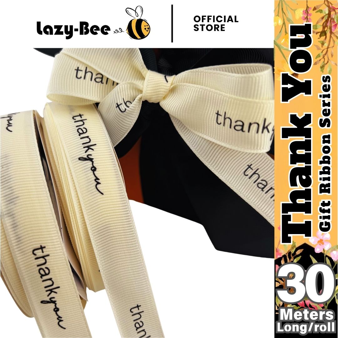 LAZY BEE Thank You Ribbon Terima Kasih Riben hadiah Reben Packaging INS ...