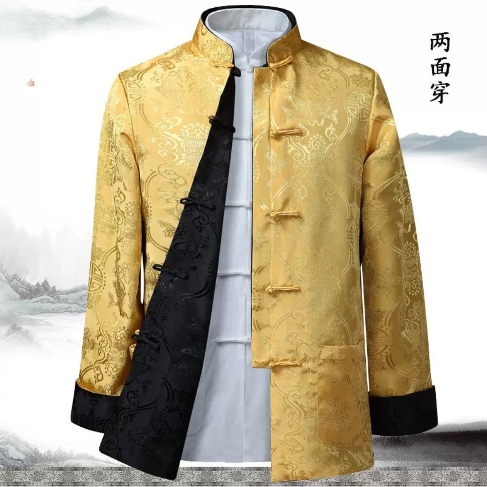 Men's Reversible Tang Suit Long Sleeve Loose Plus Size Chinese Style ...