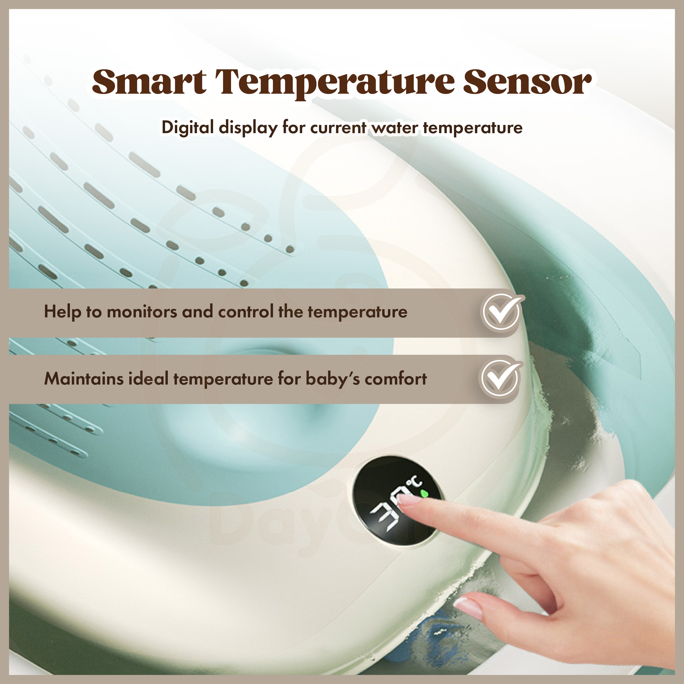 Day One 🍃 Baby Shower Cap & Bath Support Net – Newborn TPE Safety Bath Seat / Mandi Net Bayi ...