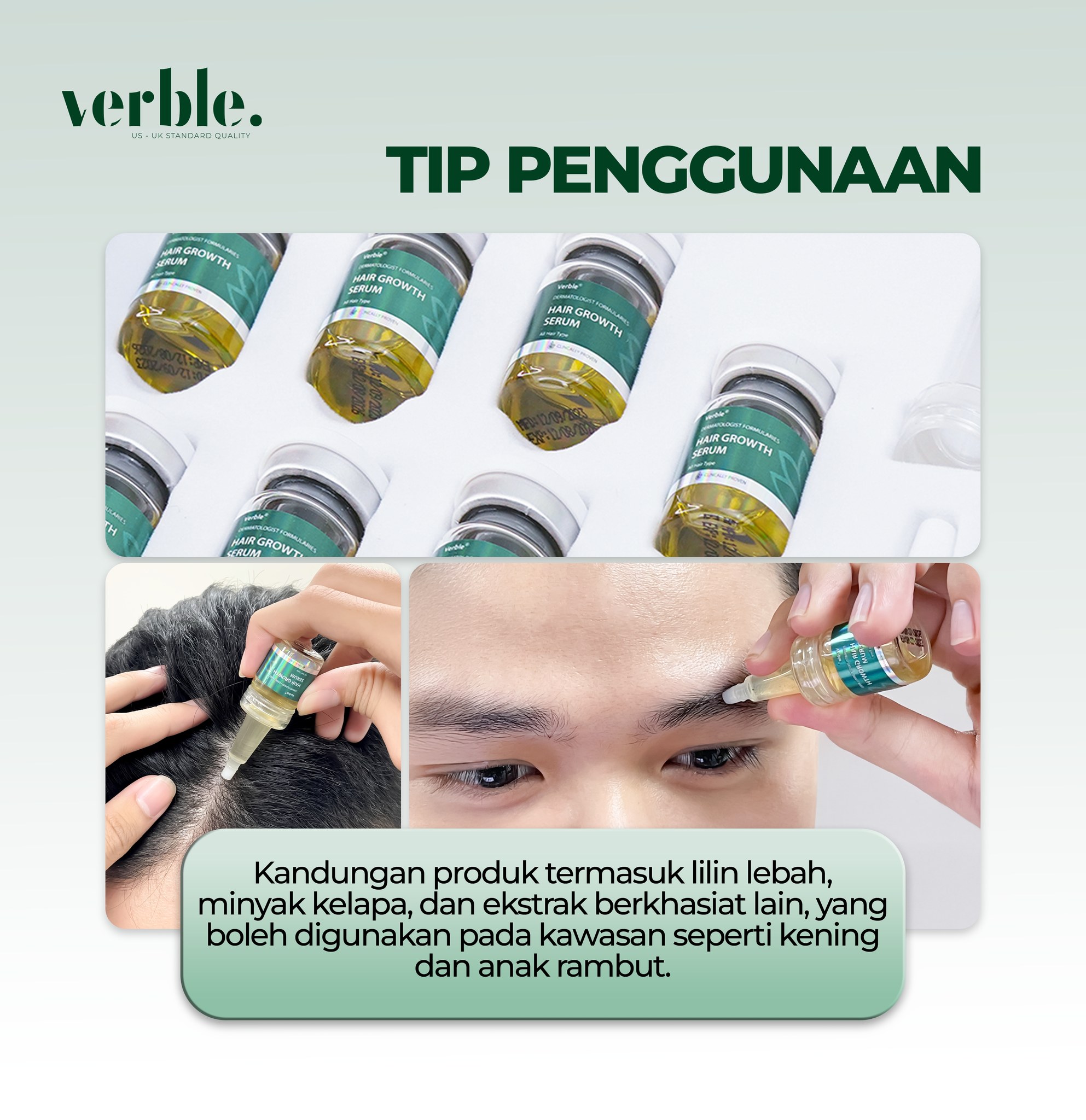 Verble Hair Growth Combo Stimulates Hair Growth Hair Grow Faster and ...