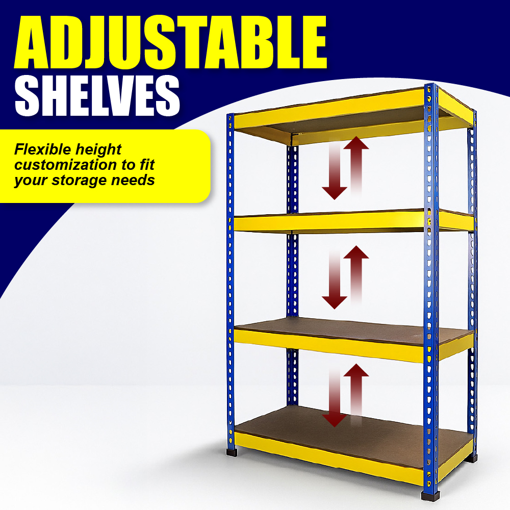 Heavy Duty Boltless Rack 4 Levels Adjustable Shelf Storage Rack Multi ...
