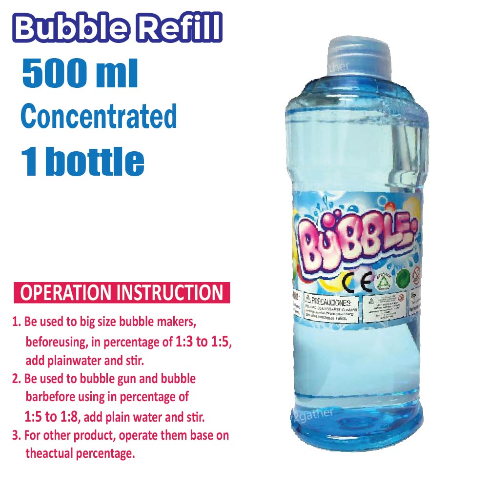1 Litre Bubble Refill Liquid Bubble Solution 1000ml Air Sabun Bubble ...