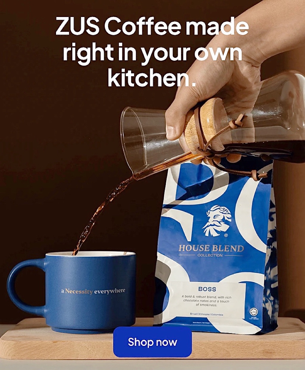ZUS Coffee OG Ceramic Mug (16oz) - Key Chain Hot Cup Thunder Blue - ZUS ...