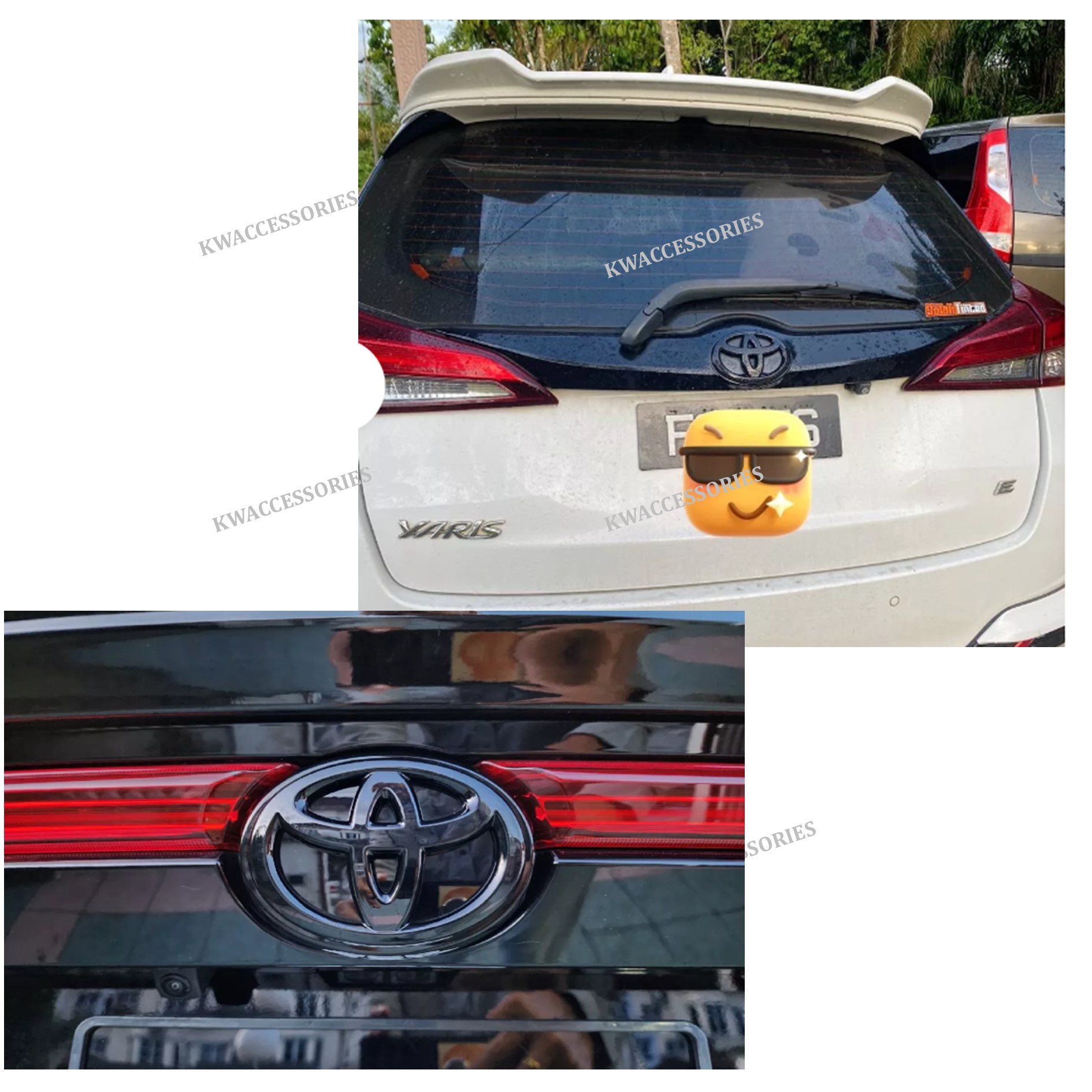 (Logo Cover PNP)Toyota Logo Cover PNP glossy black/Matte tampal terus ...