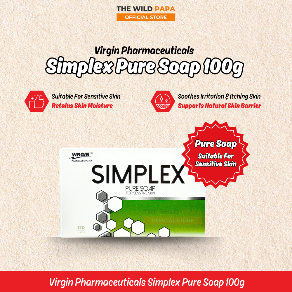VIRGIN Simplex Pure Soap 100g For Sensitive Skin Pure Ingredients & pH ...