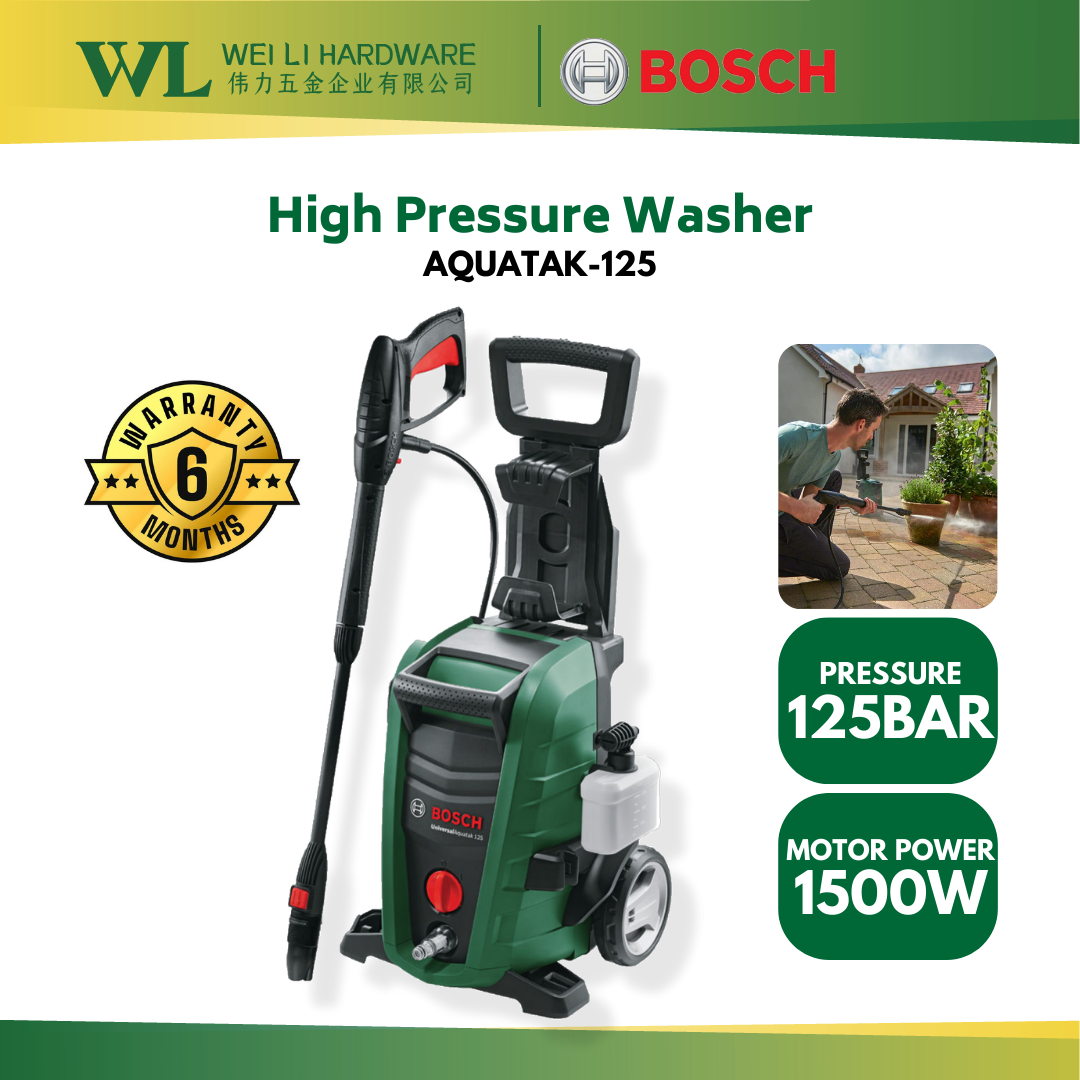 BOSCH Universal AQUATAK 125 High Pressure Washer 125Bar 1500W / Bosch ...