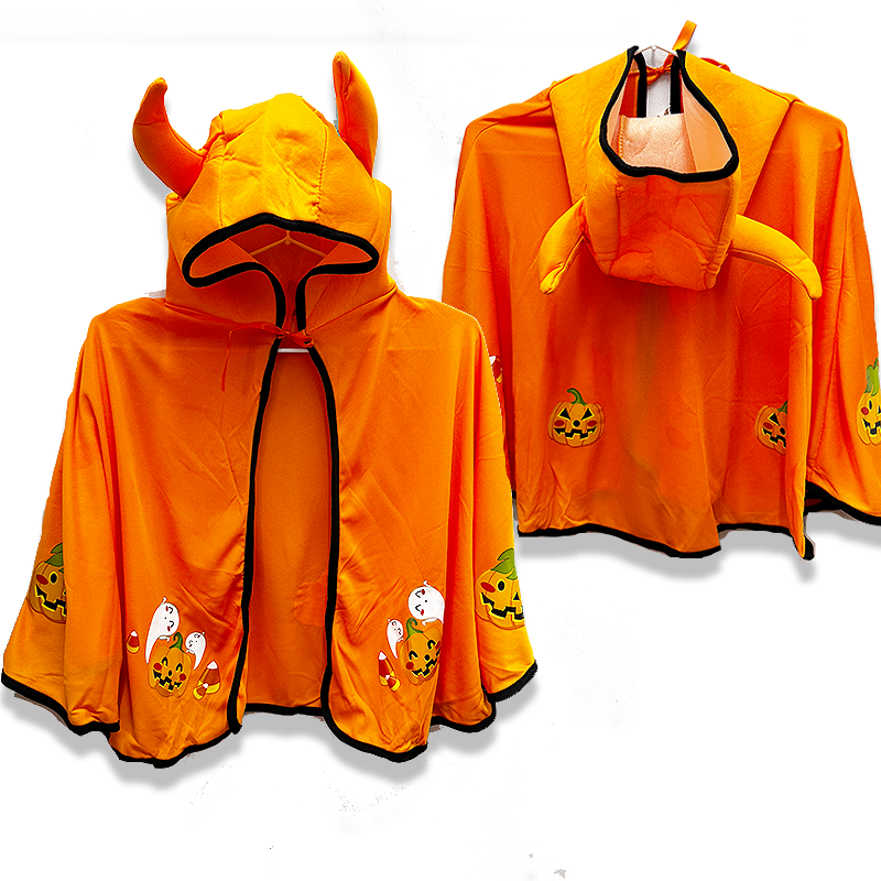 MYLITTLELASS Halloween Cute Pumpkin Devil Ghost Hooded Cloak Cape ...