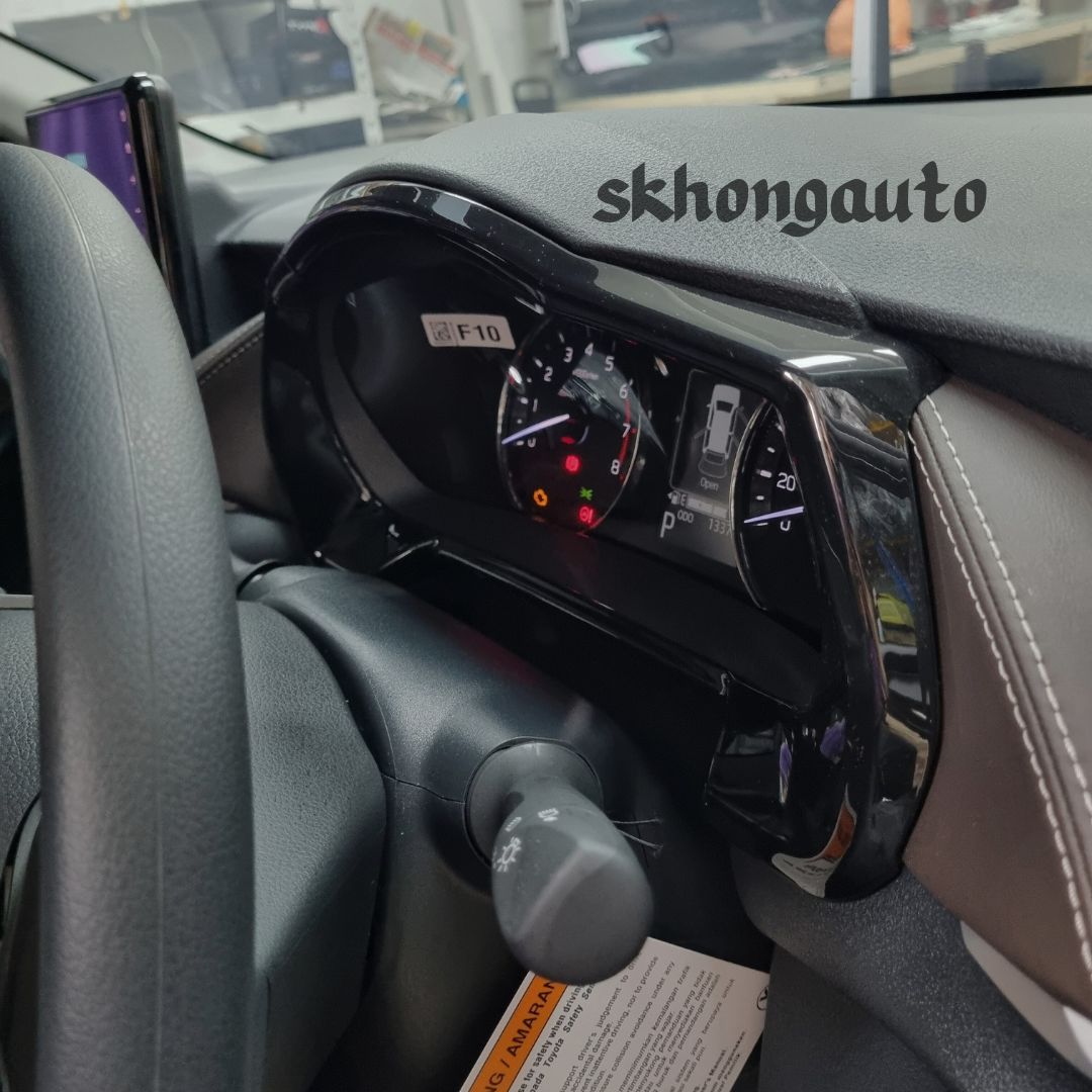 Toyota vios 2023-2024+ ac100 new car meter frame garnish frame forged ...