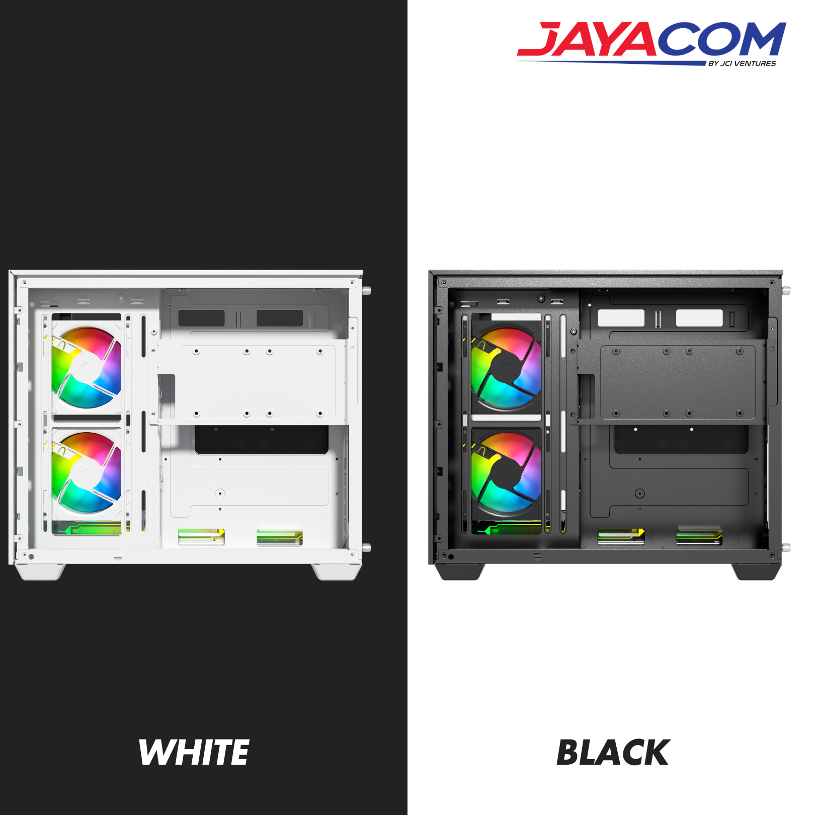 Invasion M-ATX Genesis-M Casing Chassis – Black / White (Free 4x 120mm ...