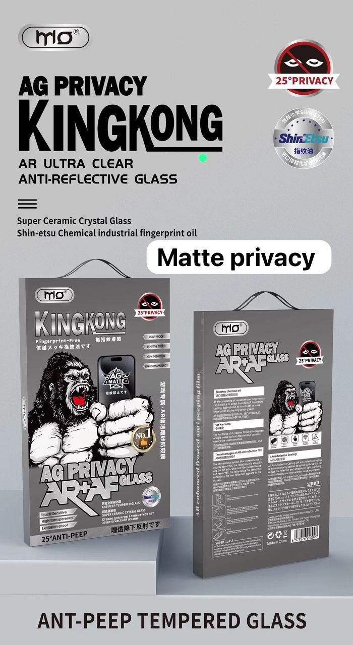 KING KONG 088 3D 4D HD Matte Privacy Full Screen Tempered Glass Screen ...