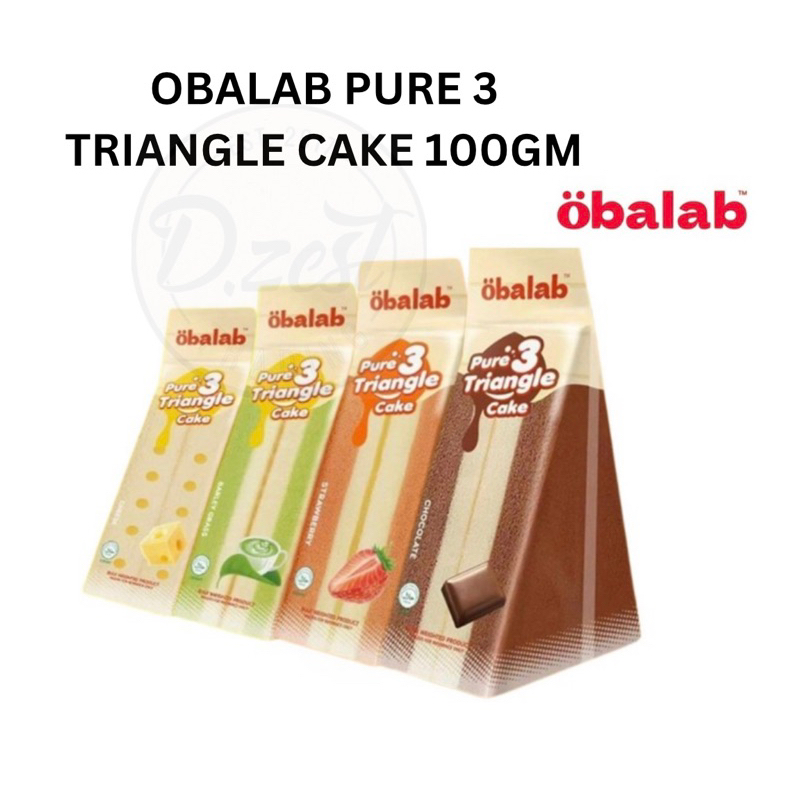 Ready Stock Obalab 3 TRIANGLE CAKE Halal Chocolate Strawberry Lime ...